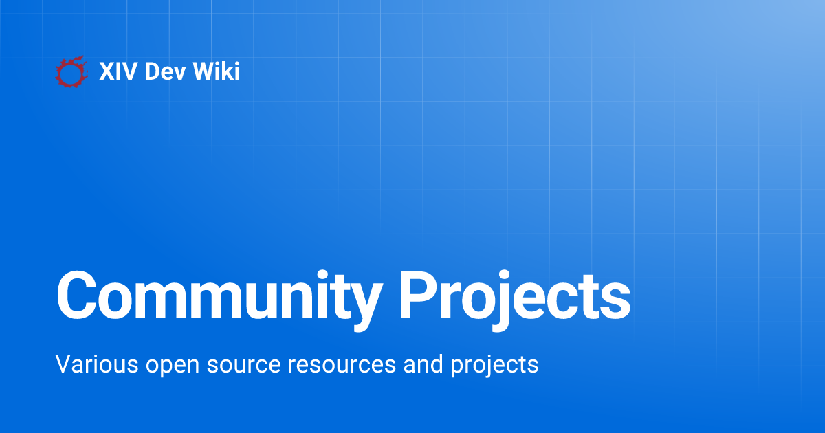 Community Projects | XIV Dev Wiki