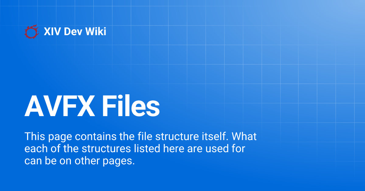 AVFX Files | XIV Dev Wiki